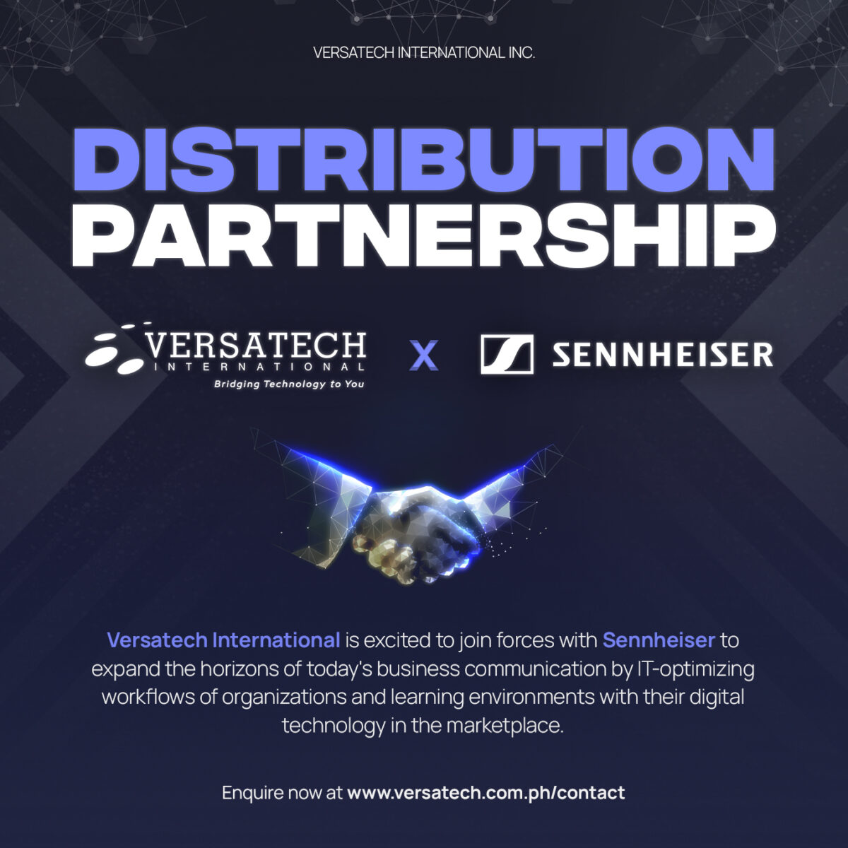 Exclusive Distribution Partnership: Sennheiser and Versatech ...